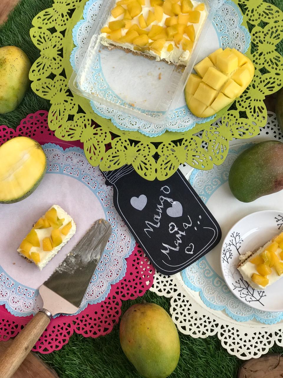 Mango Cheesecake in a Tub - STAY AT HOME - 100% Eggless - Masala Monk