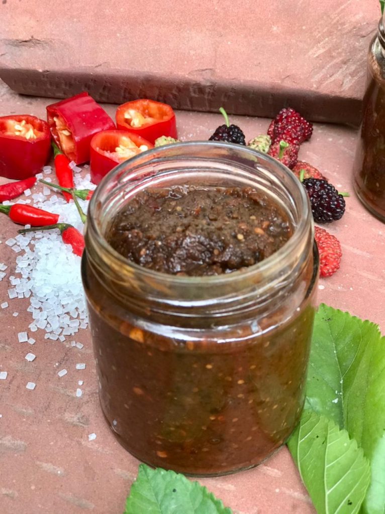 Shahtoot Chutney / Mulberry Fruit Relish or Jam - Masala Monk