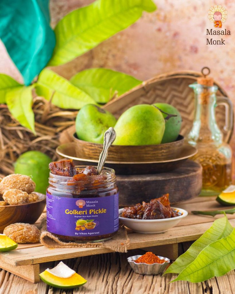 Golkeri Pickle/Gujarati Aam Gur pickle - Masala Monk
