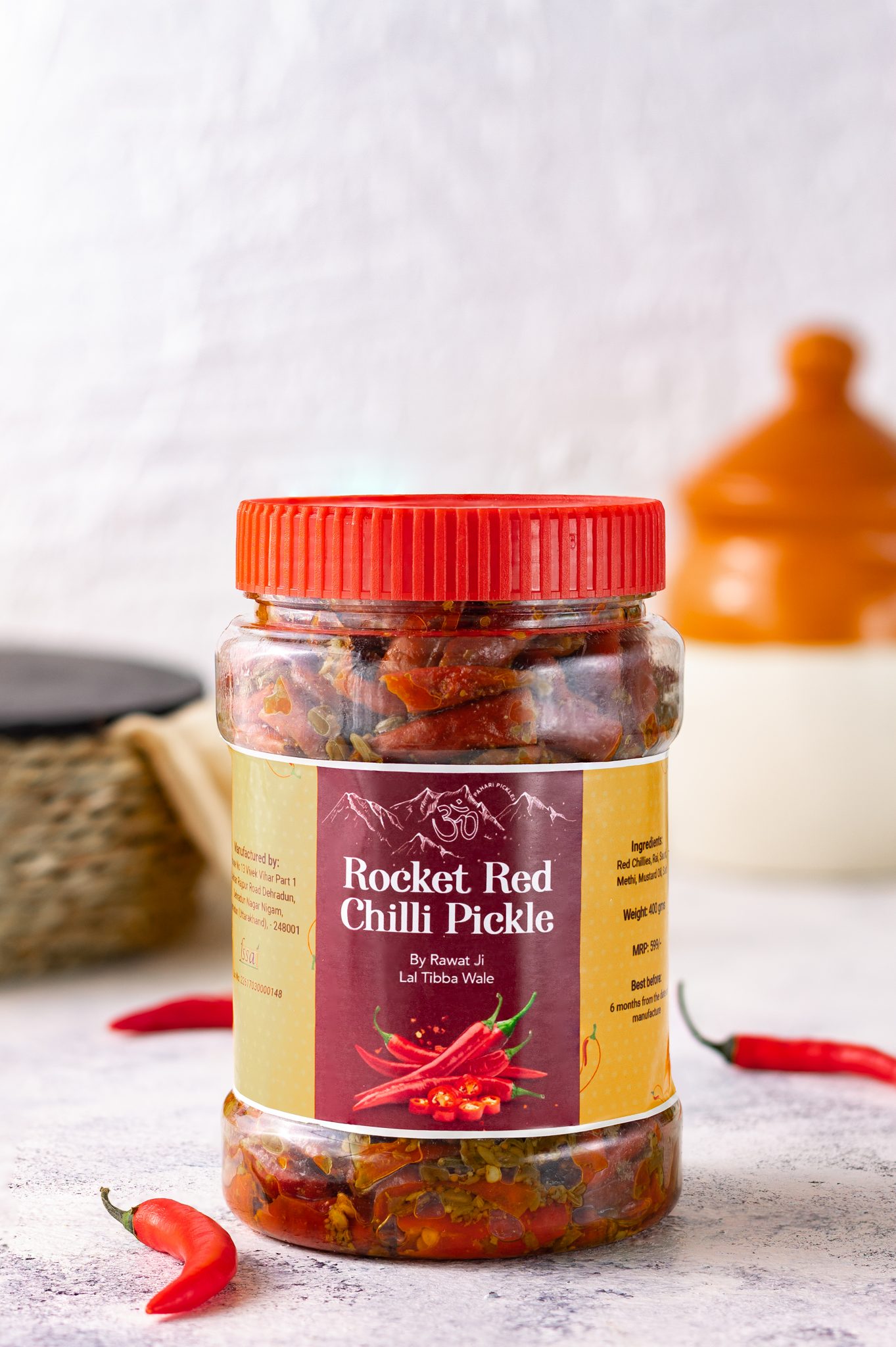 Rocket Red Chilli Pickle - Homemade - Masala Monk