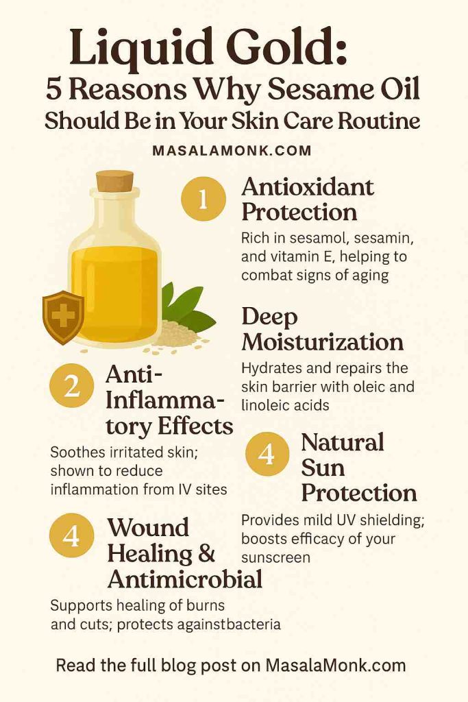 Liquid Gold: 5 Benefits of Sesame Oil for Skin Care - Masala Monk