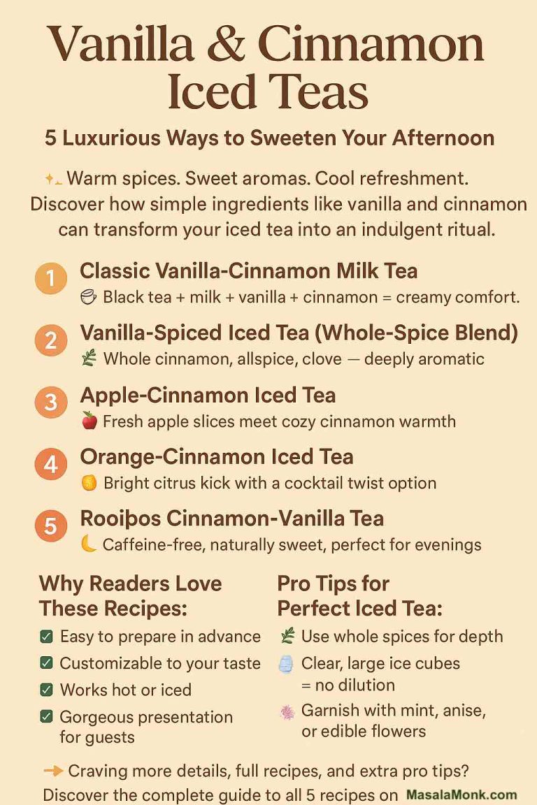 Vanilla and Cinnamon Spiced Iced Tea: 5 Luxurious Varieties for a Sweet ...