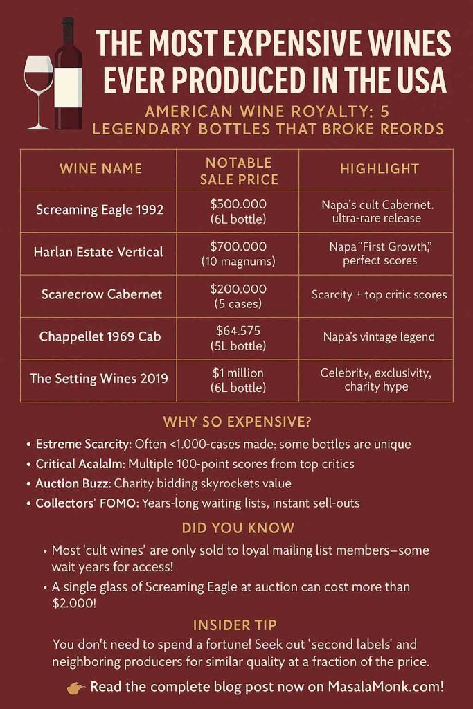 5 Most Expensive Wines Produced in the USA 🍷🌟 - Masala Monk