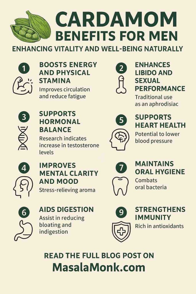 Cardamom Benefits for Men: Enhancing Vitality and Well-being - Masala Monk