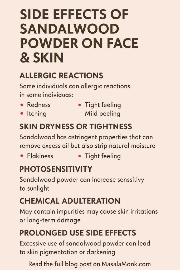 Side Effects of Sandalwood Powder on Face & Skin - Masala Monk