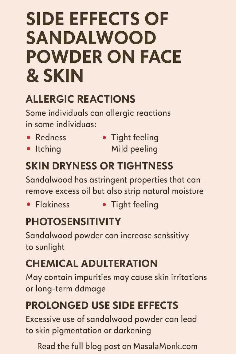Side Effects of Sandalwood Powder on Face & Skin - Masala Monk