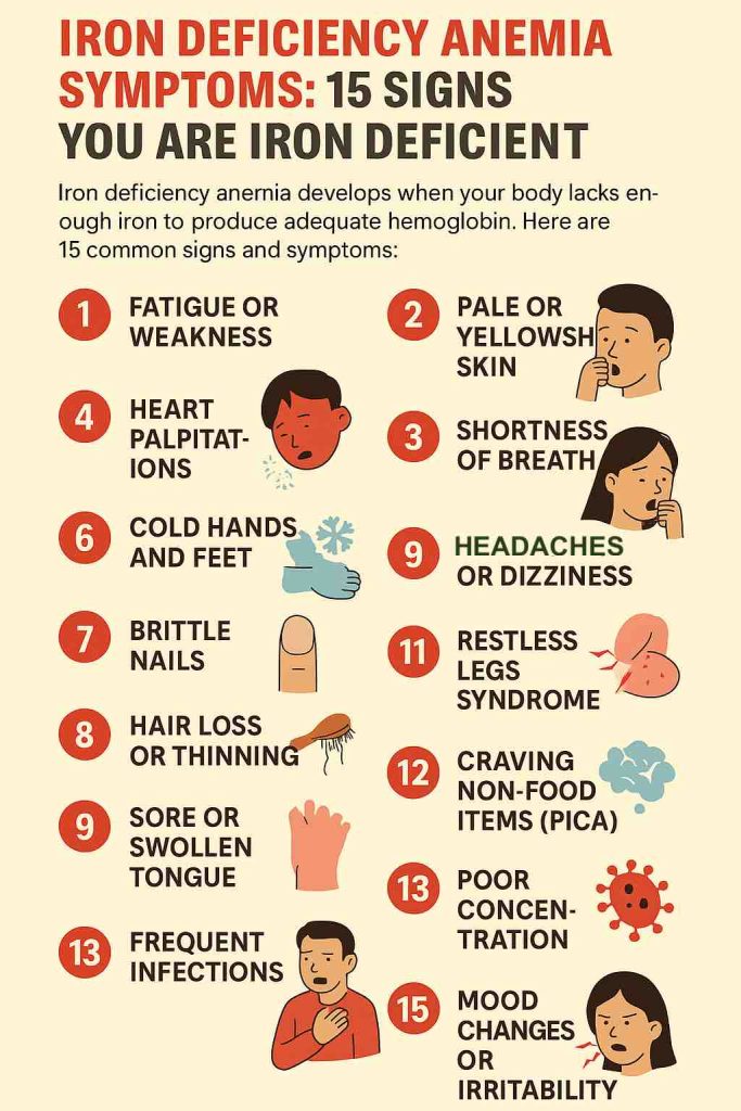 Iron Deficiency Symptoms: 15 Anemia Signs You Shouldn’t Ignore