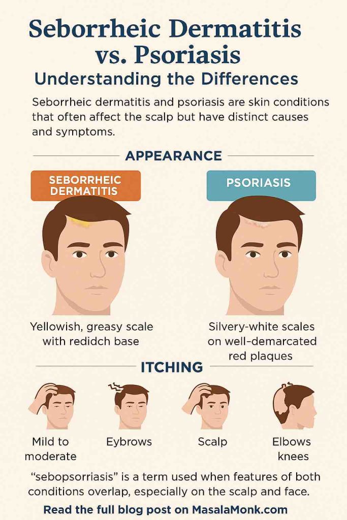 Scalp Psoriasis vs Seborrheic Dermatitis: Differences & Treatment