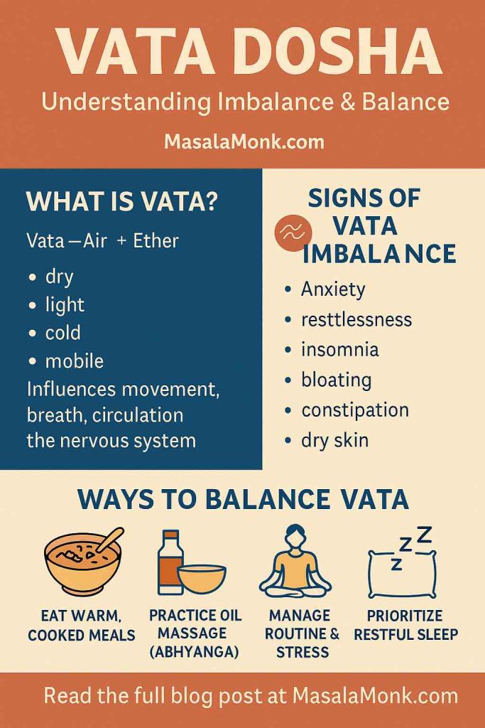 Vata Dosha: Characteristics and Balancing Practices - Masala Monk