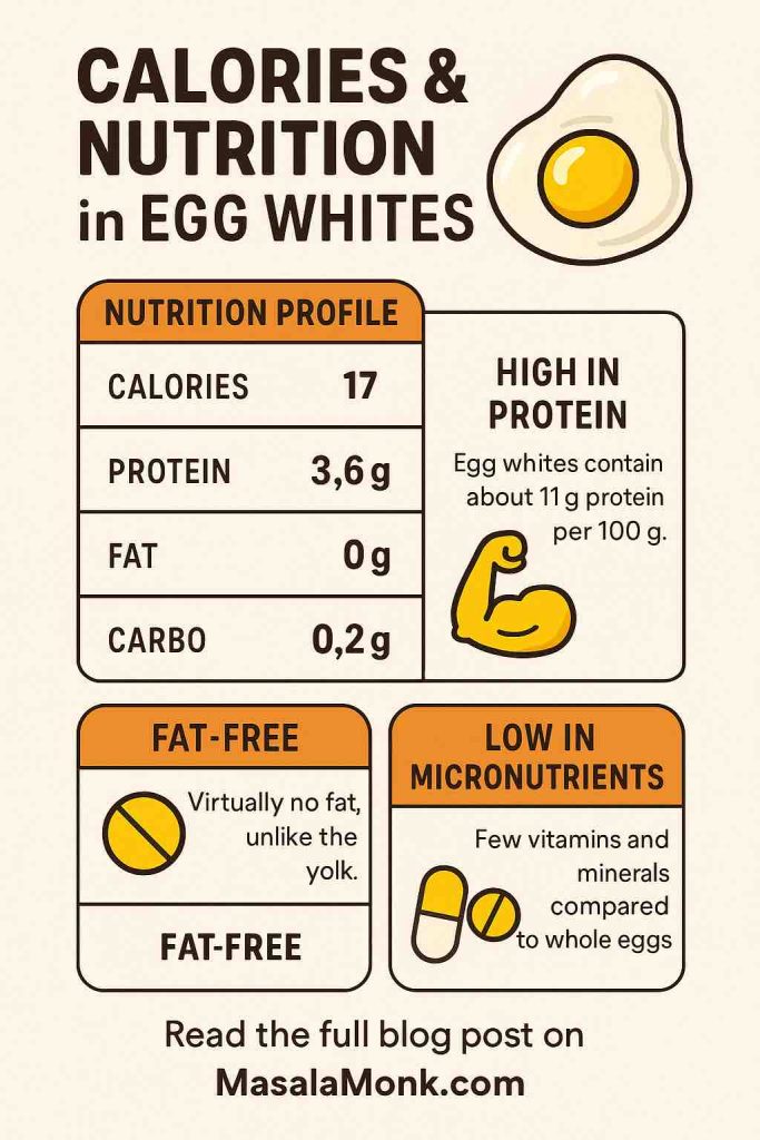 Calories & Nutrition in Egg Whites - Masala Monk