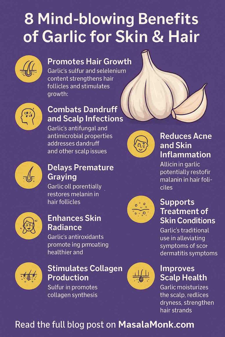 8 Mind-blowing Benefits of Garlic for Skin & Hair - Masala Monk