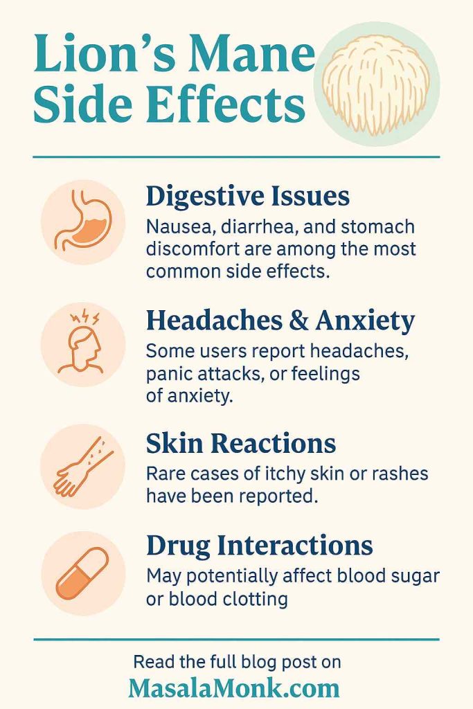 Potential Side Effects of Lion's Mane Mushroom - Masala Monk