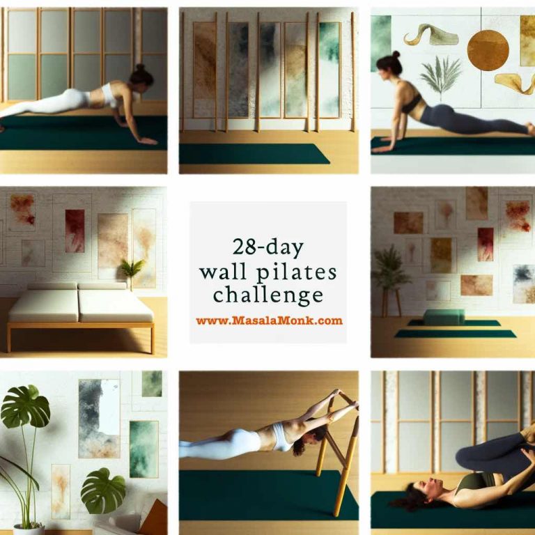 28 Days AI-Powered Wall Pilates Challenge - Masala Monk