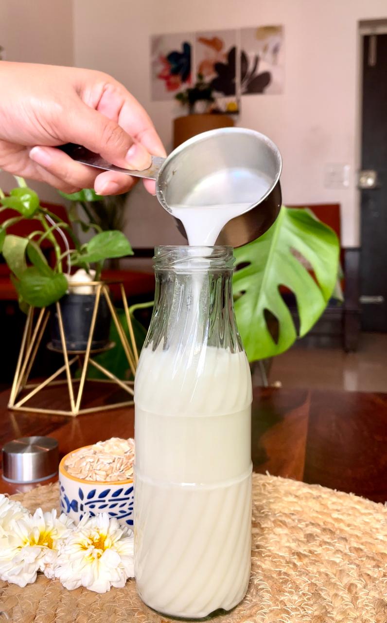 Easy Homemade Oats Milk with just One Ingredient- Non Slimy, at last ...