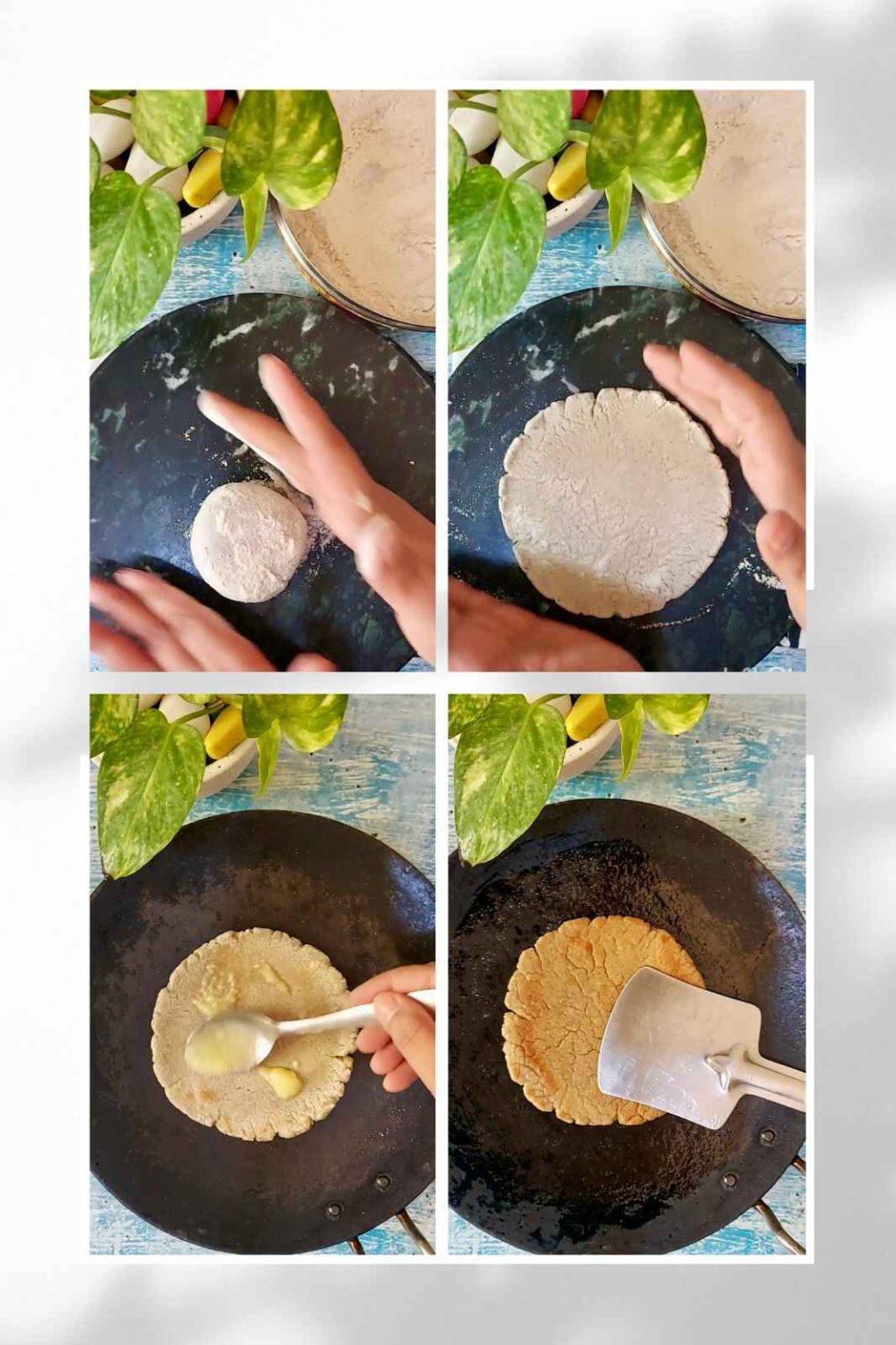 A perfect and foolproof Jowar Bajra Roti Recipe - Masala Monk