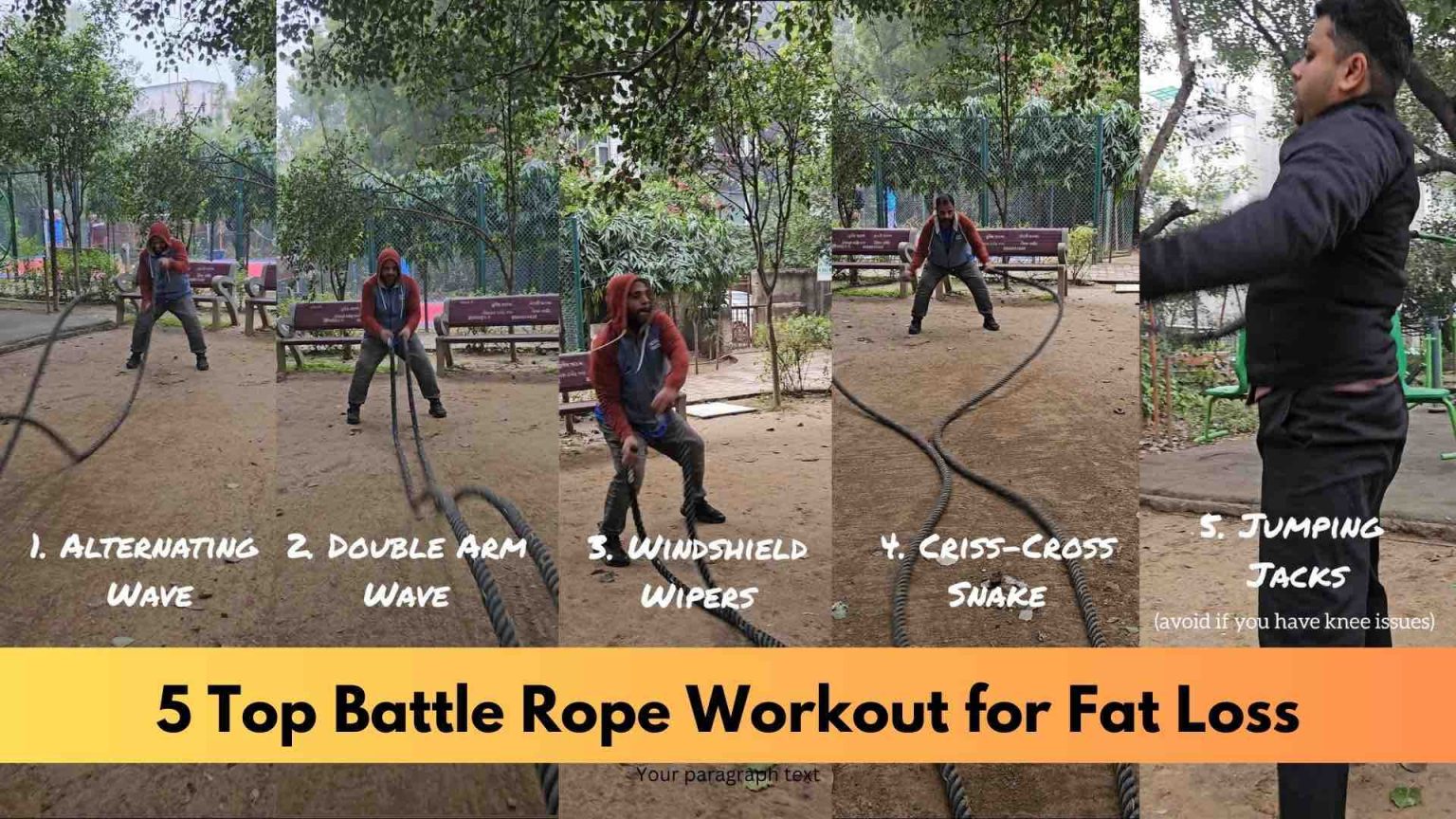 Battle Ropes for Weight Loss: High Intensity, Low Impact on Knees