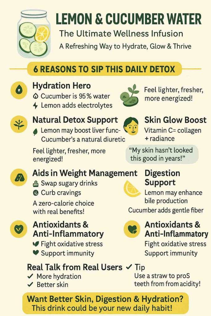 Health Benefits of Cucumber and Lemon Water: Hydrate and Refresh! - Masala Monk