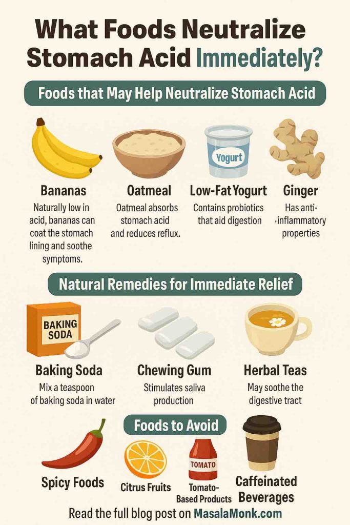 What Foods Neutralize Stomach Acid Immediately? - Masala Monk