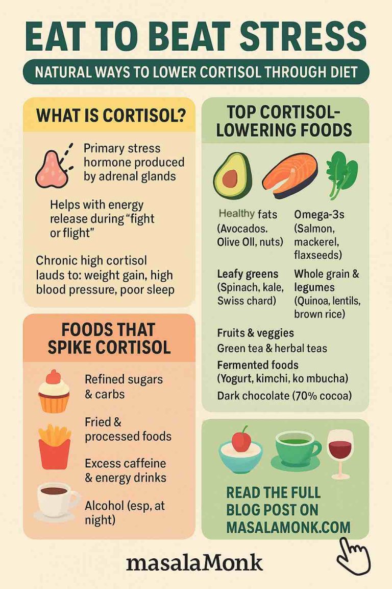 Diet Strategies to Lower Cortisol Levels - Masala Monk
