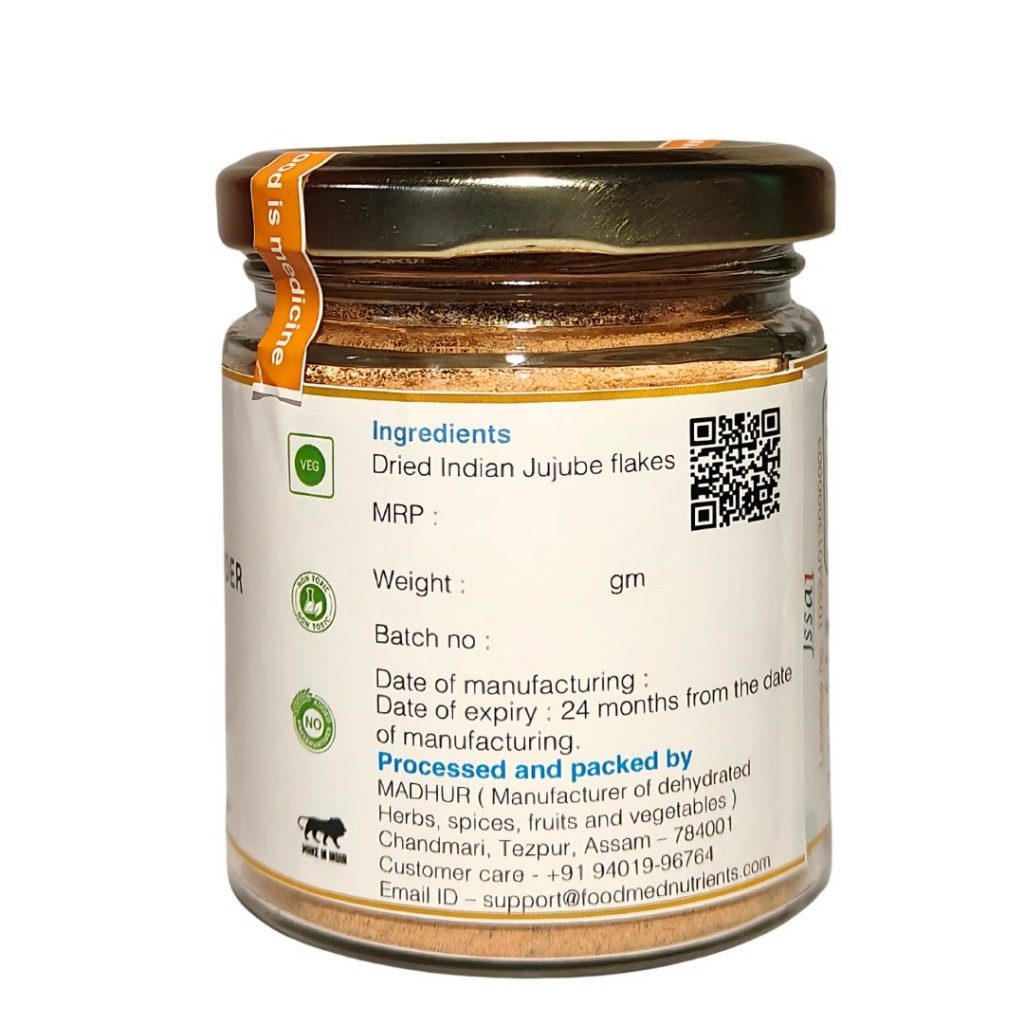 Indian Jujube powder bye Foodmed Nutrients - Masala Monk