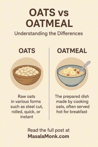 Oats vs Oatmeal: What’s the Difference? - Masala Monk