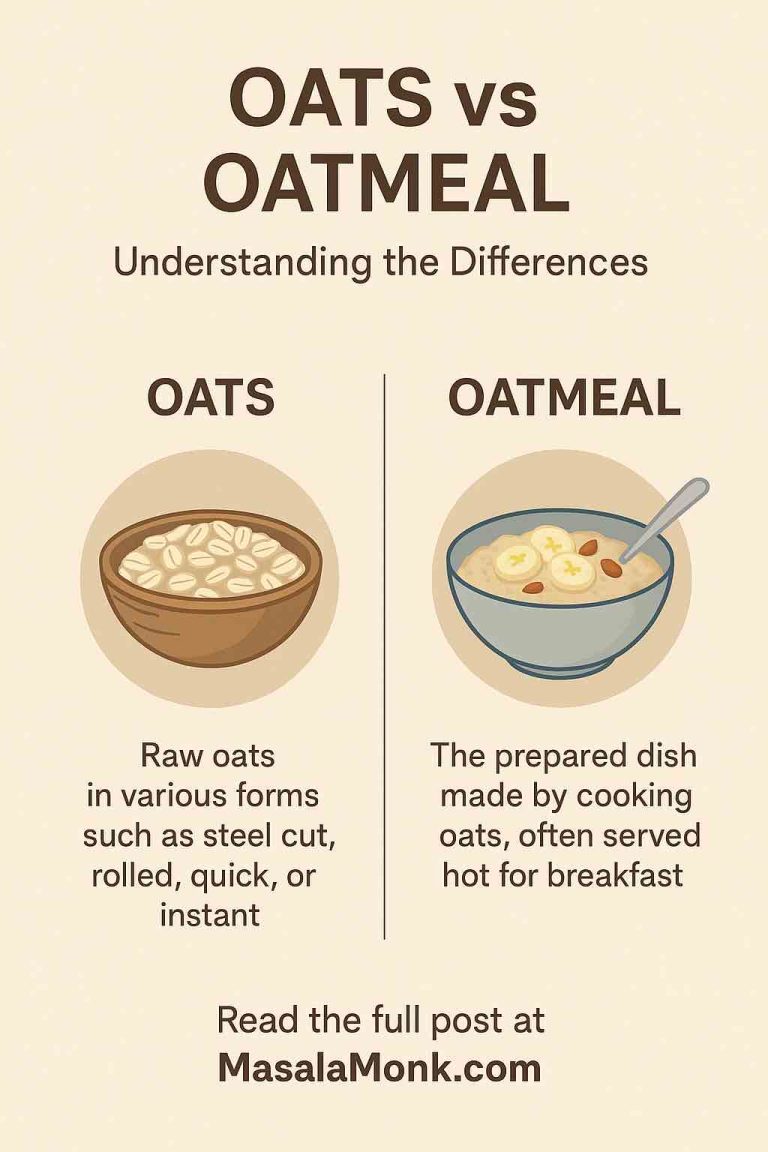 Oats vs Oatmeal: What’s the Difference? - Masala Monk