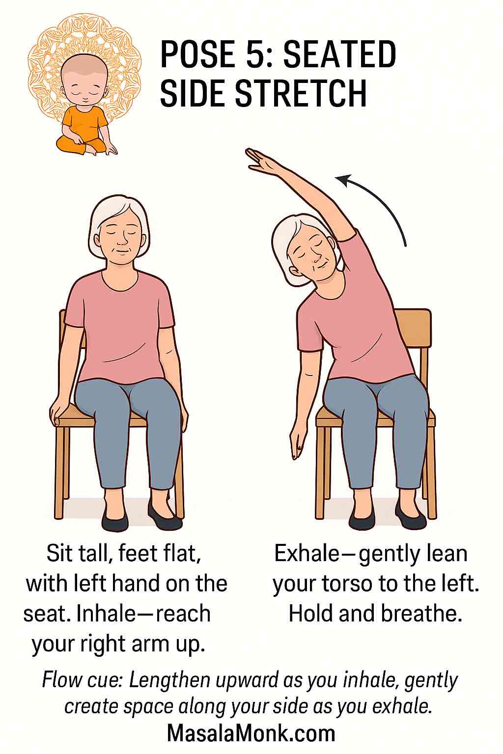 30-Minute Chair Yoga for Seniors and Elderly - Masala Monk