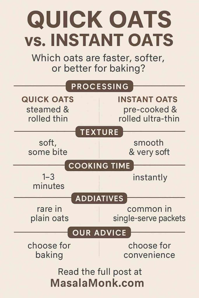 Are Quick Oats the Same as Instant Oats? - Masala Monk