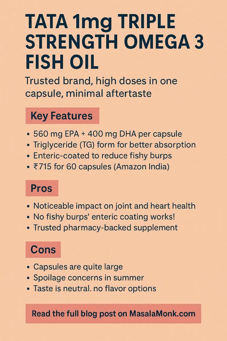 Tata Fish Oil Capsules Review: Triple Strength Omega 3