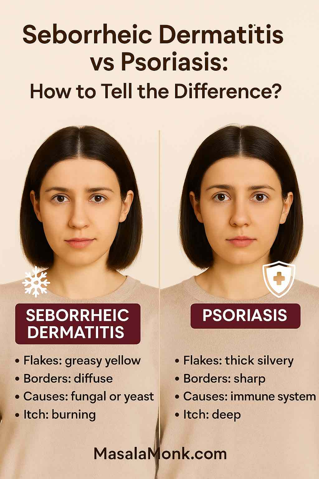 Scalp Psoriasis vs Seborrheic Dermatitis: Differences & Treatment