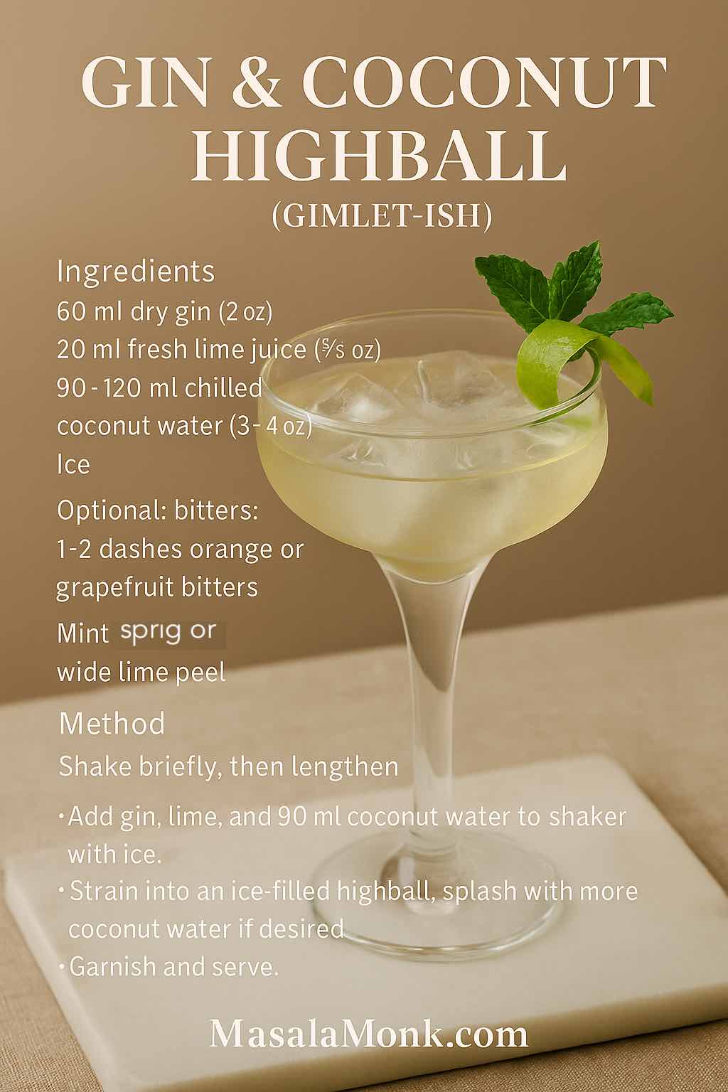 Coconut Water Cocktails: 10 Easy, Refreshing Drinks - Recipe - Masala Monk