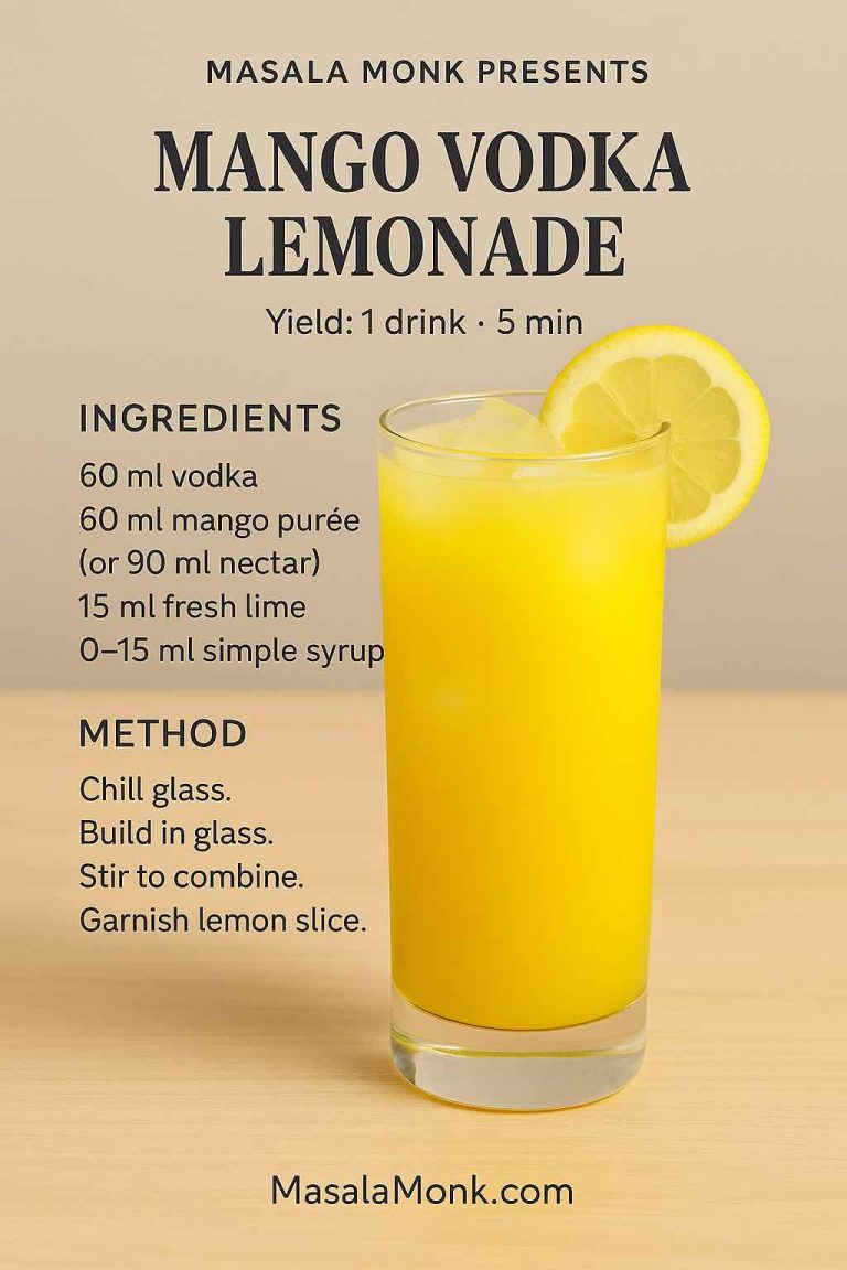 Mango Vodka Cocktail Drinks (Base Recipe + 7 Variations)