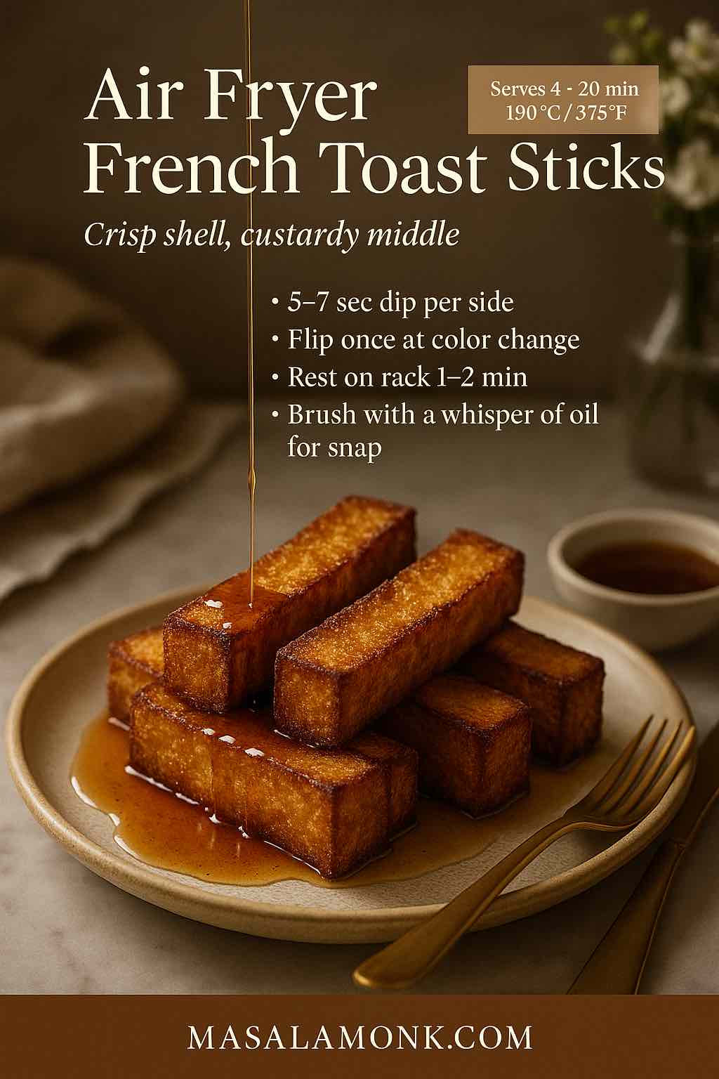 French Toast Sticks (Air Fryer + Oven Recipe) — Crispy Outside ...