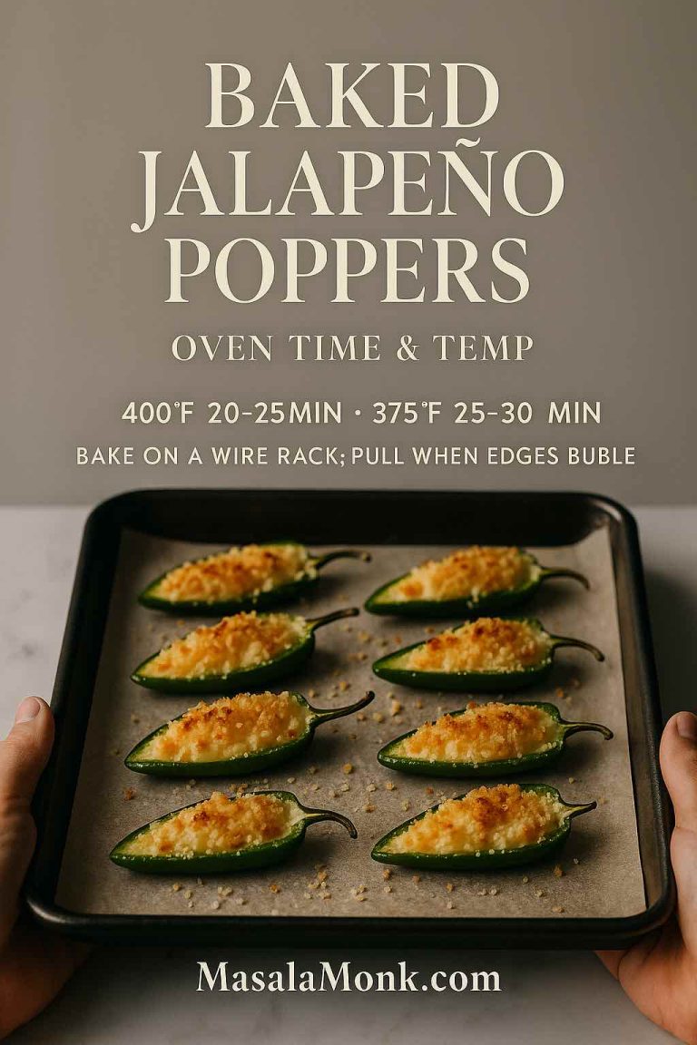 Baked Jalapeño Poppers (Oven) — Time, Temp & Bacon Tips | Masala Monk