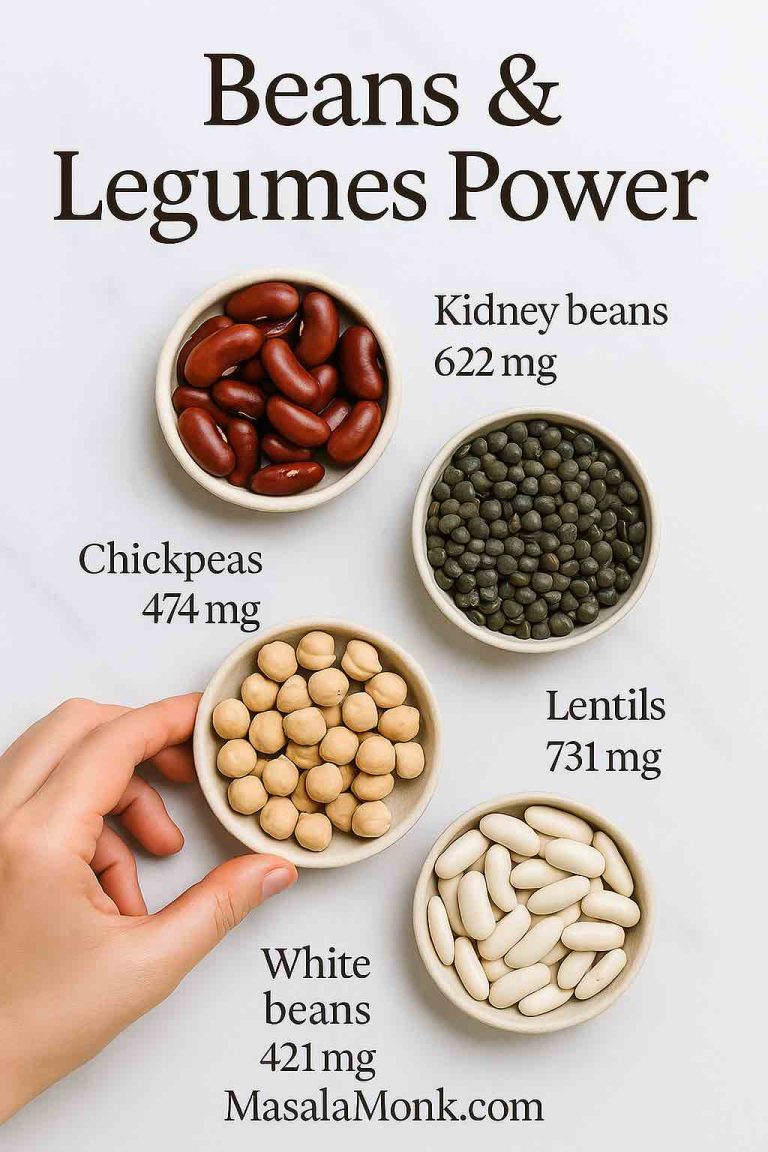 Potassium-Rich Foods List (With Serving Sizes & Chart) | Masala Monk