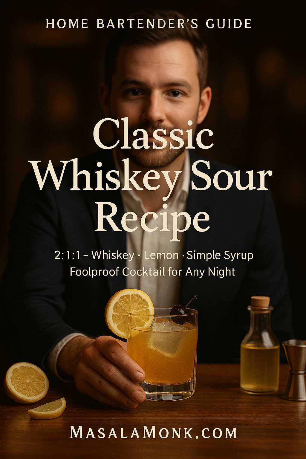 Whiskey Sour Recipe: Classic Cocktail, Ratios & Best Whiskey | Masala Monk