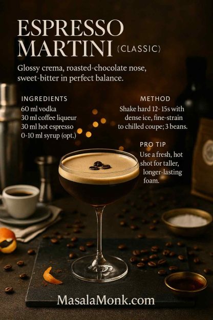 Espresso Martini Recipe: 10 Best Variations (Easy & Foamy)