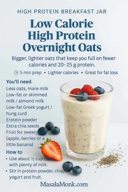 High Protein Overnight Oats 5 Ways - Vegan, Bulking, Low Calorie ...
