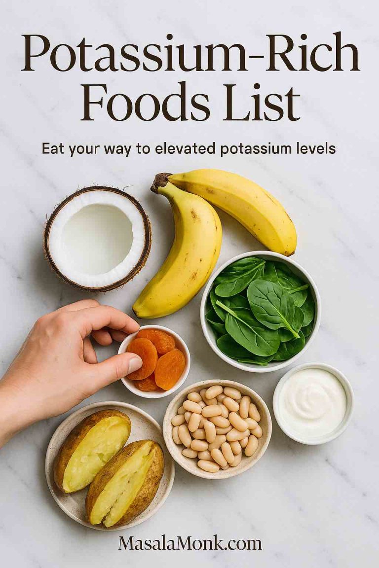 Potassium-Rich Foods List (With Serving Sizes & Chart) | Masala Monk