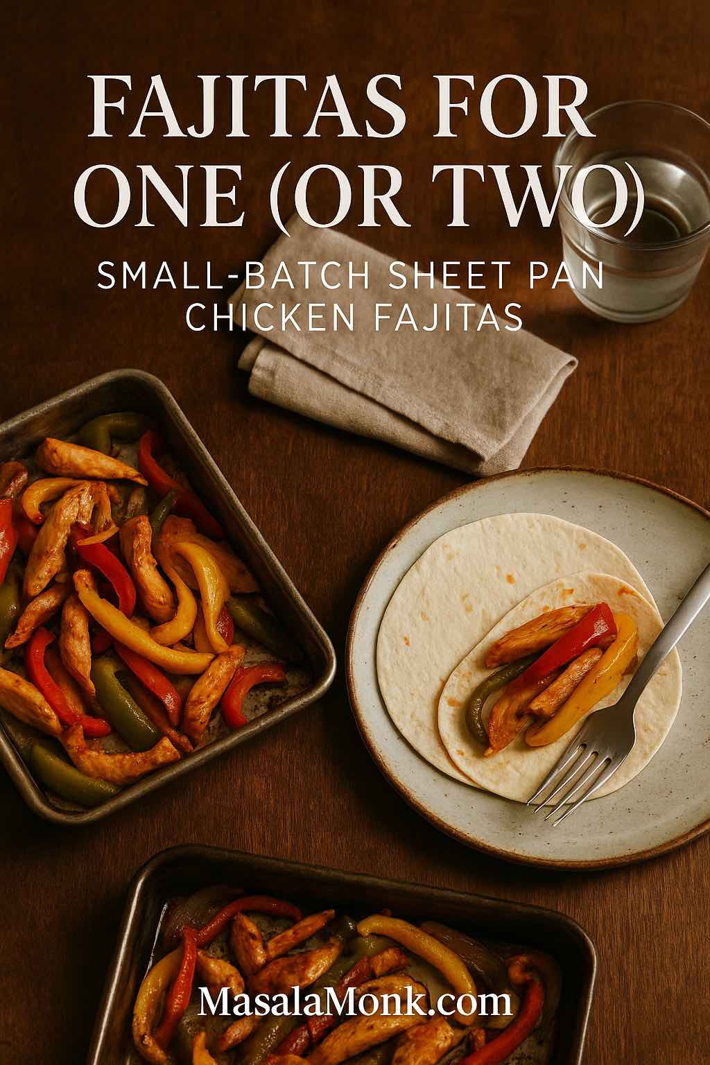 Sheet Pan Chicken Fajitas Recipe (Easy One Pan Oven-Baked) | Masala Monk