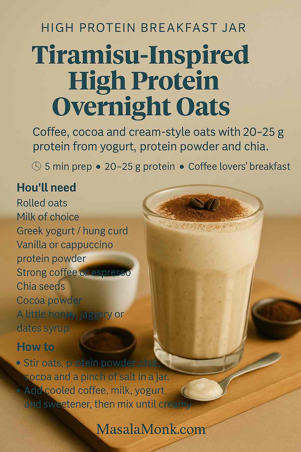 High Protein Overnight Oats 5 Ways - Vegan, Bulking, Low Calorie ...