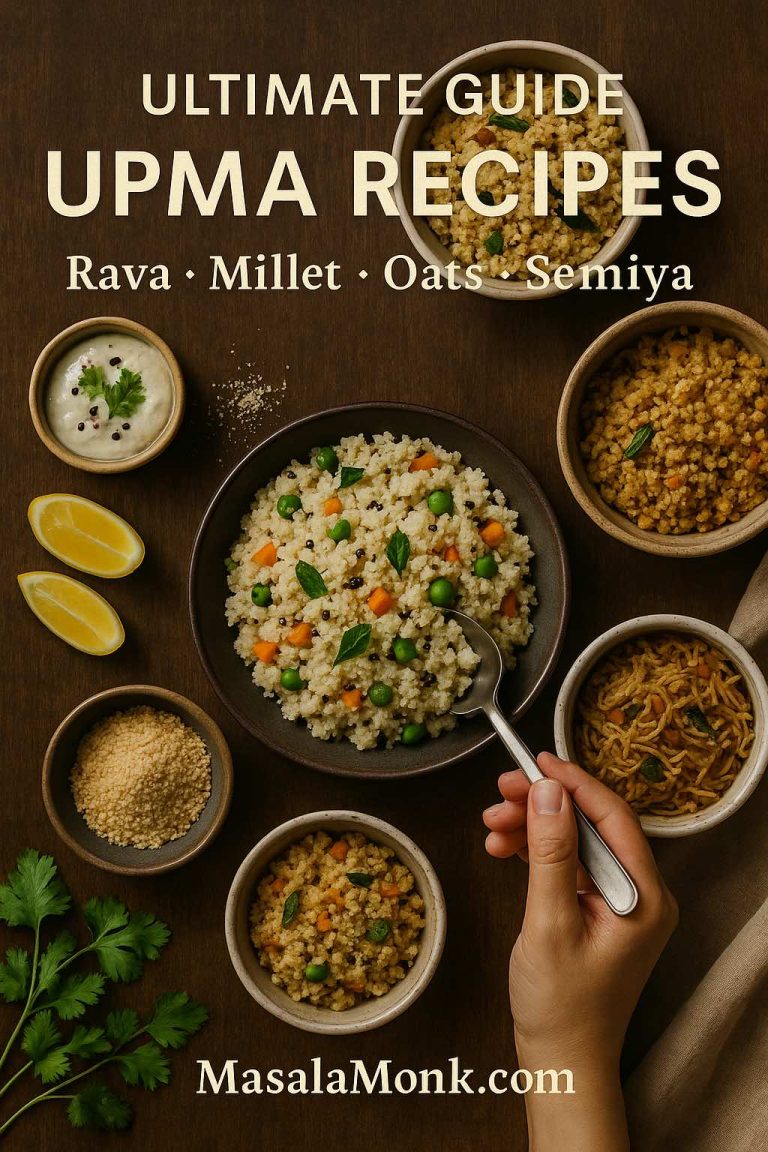 Upma Recipe (10+ Variations) – Rava, Millet, Semiya & Oats | Masala Monk