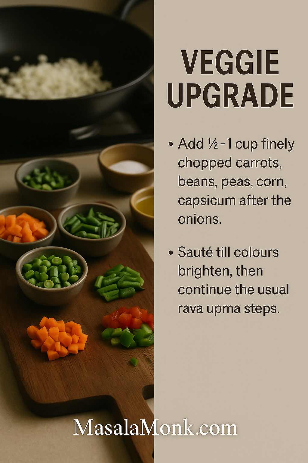 Upma Recipe (10+ Variations) – Rava, Millet, Semiya & Oats | Masala Monk