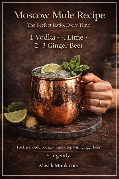 Moscow Mule Recipe: Master Ratio + 10 Easy Variations | Masala Monk