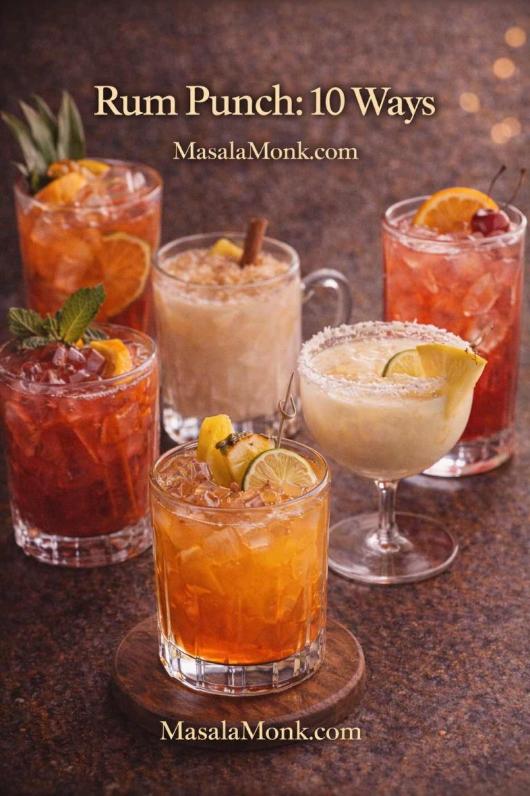 Rum Punch Recipe (Classic Caribbean) + 9 Easy Variations | Masala Monk