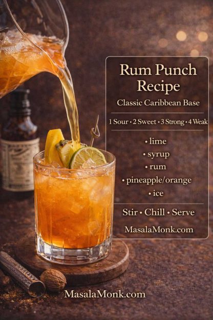 Rum Punch Recipe (Classic Caribbean) + 9 Easy Variations | Masala Monk
