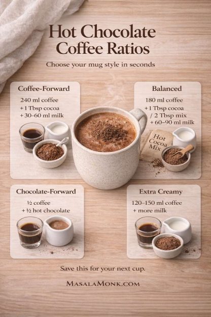 Hot Chocolate Coffee: 3 Easy Recipes (Cocoa, Mix, or Espresso) - Masala ...