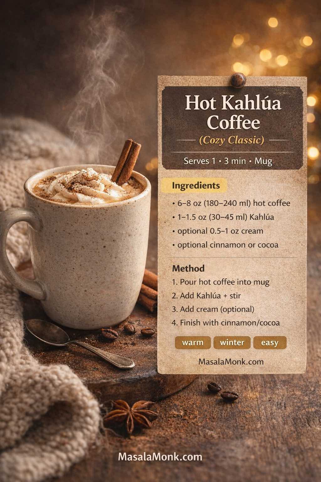 Kahlua Drinks: 10 Easy Cocktail Recipes (Milk, Vodka, Coffee) - Masala Monk