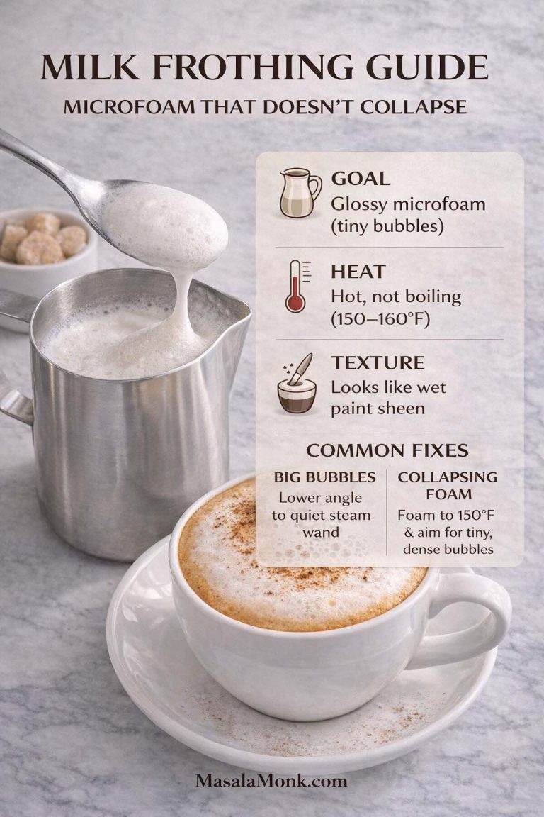 Cappuccino Recipe: Café-Style (With or Without a Machine) | Masala Monk