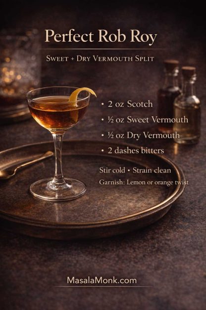 Rob Roy Recipe (Classic Cocktail Drink + Perfect + Dry + Sweet ...